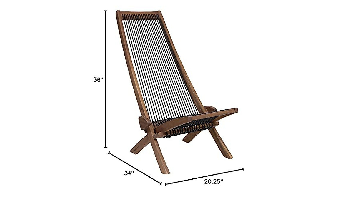 Comfortable Tamarack Folding Rope Chair for Outdoors