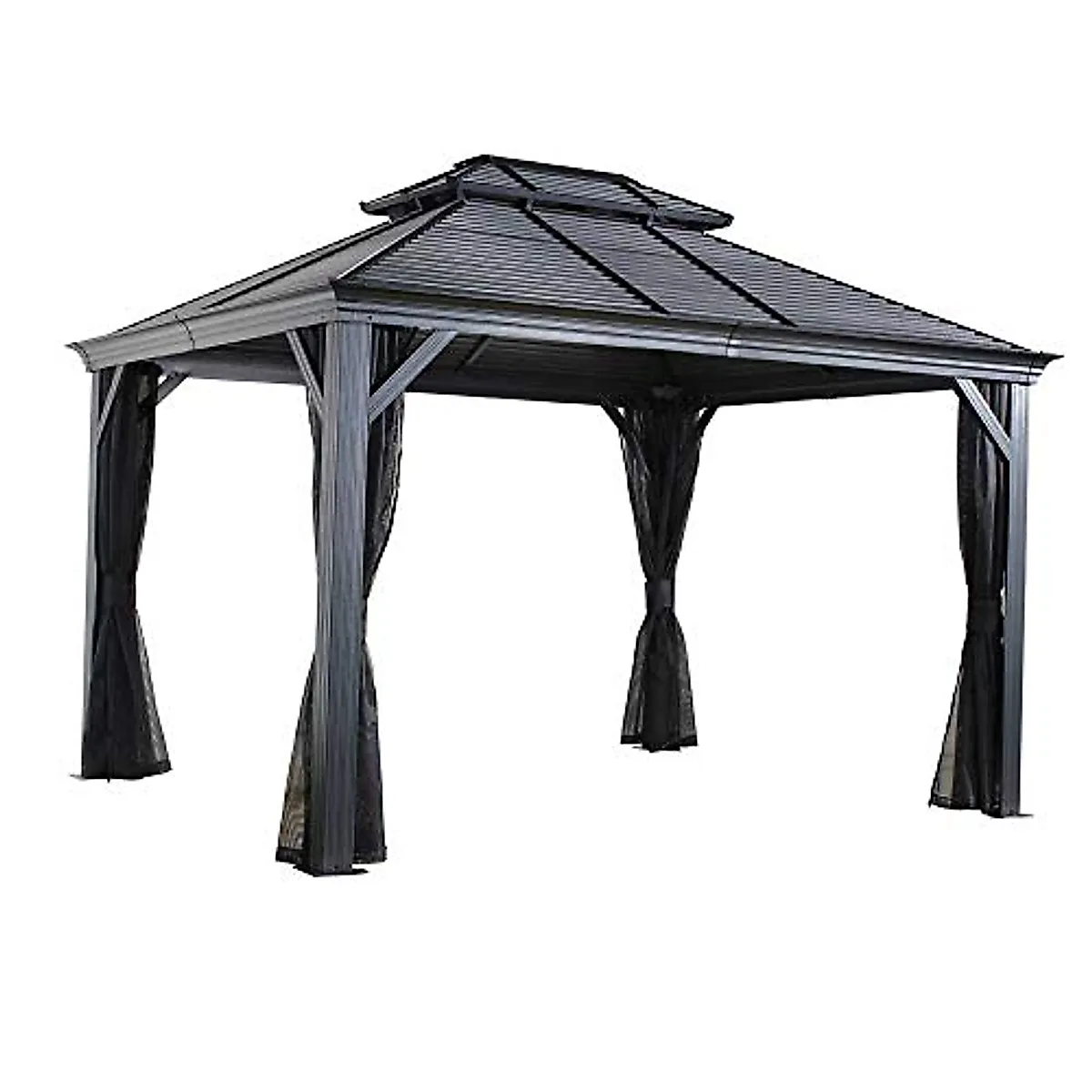 Sojag Outdoor 10' x 14' Mykonos Double Roof Hardtop Gazebo Outdoor Sun Shelter