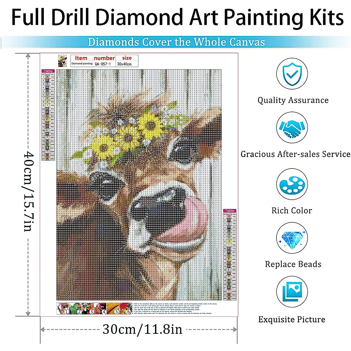 GemZono Diamond Painting Kits for Adults DIY 5D Diamond Art Paint with Round Diamonds Art Painting Kit for Home Wall Decor Gifts(12x16inch/30×40cm)