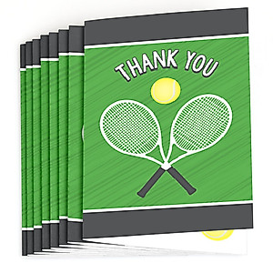 You Got Served - Tennis - Baby Shower or Tennis Ball Birthday Party Thank You Cards (8 count)