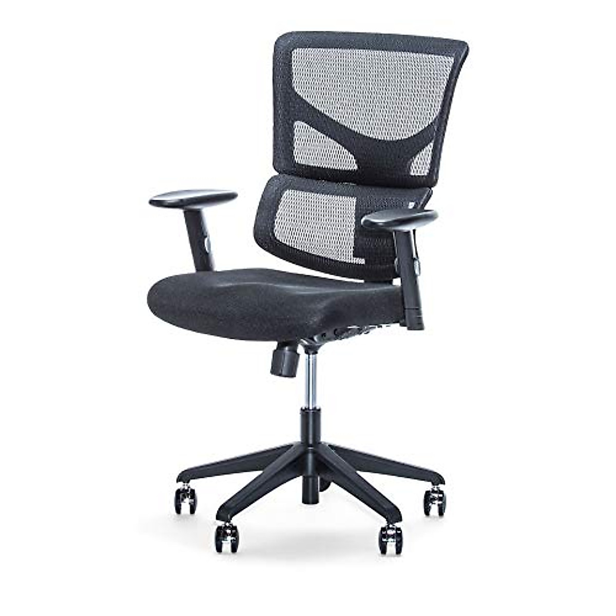 X-Chair X-Basic Task Chair, Black Flex Mesh - Ergonomic Office Seat/Adjustable Backrest/Foam Seat/Relaxed Recline/Perfect for Office or Home Desk