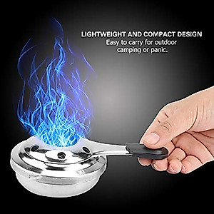 Srliya Mini Alcohol Stove Burner, Portable Stainless Steel Alcohol Stove Burner Outdoor Camping Panic Cooking Pot