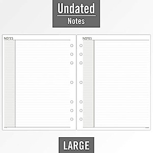 AT-A-GLANCE Day Runner Lined NotePad Pages, Refill, Loose-Leaf, Undated, for Planner, 8-1/2" x 11", Size 5, 30 Sheets/Pack (038-3)