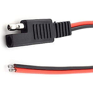 Gagool SAE Extension Cable 2-Pin SAE Quick Connector Disconnect Plug 10A Solar Battery Panel SAE Plug Wire 1ft / 30 cm (2 Pack)