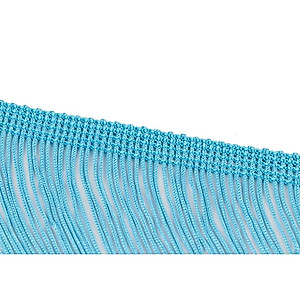 Heartwish268 Fringe Trim Lace Polyerter Fibre Tassel 6inch Wide 10 Yards Long for Clothes Accessories Latin Wedding Dress DIY Lamp Shade Decoration Black White Red(Lake Blue)-L8