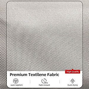 PURPLE LEAF Outdoor Lounge Chair Set Aluminum Patio Chaise Lounger with Side Table and Pillow for Outside Pool Beach Sunbathing Tanning Recliner Beige