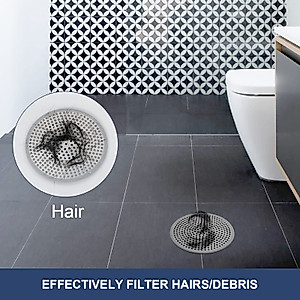 WINDALY 3 Pack of Shower Drain Hair Catcher/Cover/Strainer, Stall Drain Protector/Cover, Stainless Steel (3 Pack)