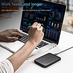 Cirago 500GB Slim External Portable Hard Drive, Drop Shock HDD- USB 3.0 for PC, Mac, Desktop, Laptop, MacBook, Chromebook, Xbox One, Xbox 360, PS4 (Black)