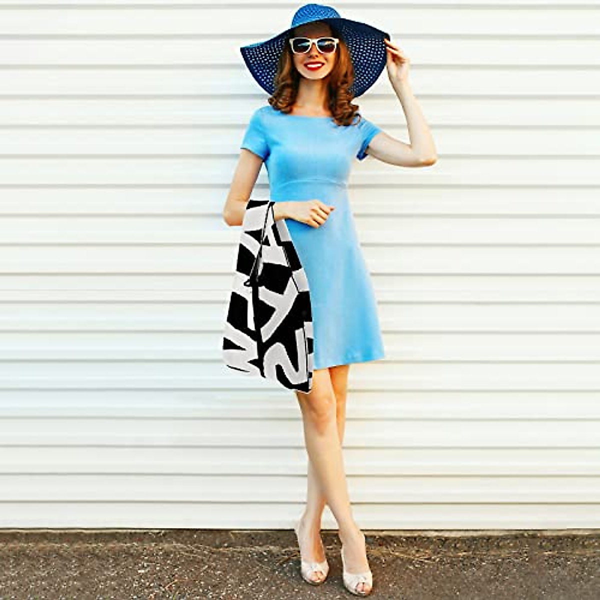 Women's Alphabet Print Bag Retro Shoulder Bag Hobo Crossbody Handbag Casual Tote With Extension Band