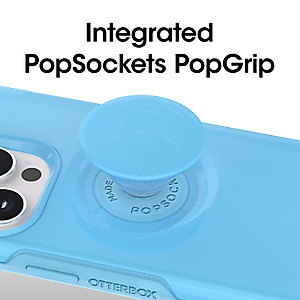 OtterBox iPhone 14 Pro Max (ONLY) Otter + Pop Symmetry Series Clear Case - YOU CYAN THIS (Blue), integrated PopSockets PopGrip, slim, pocket-friendly, raised edges protect camera & screen