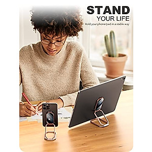A-LuGei【Foldable & Adjustable】 Cell Phone Ring Holder Finger Kickstand, Magnetic Phone Grip, Phone Stand for Back of Phone Case, Cell Phone Holder for Hand, iPhone Ring Holder Grip Phone Kickstand