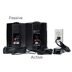 iHome IHSI-W400BT-PR-BLK Bluetooth 4-Inch 100W Weatherproof Speakers, Indoor/Outdoor, Wall/Ceiling Mount, Surround Sound, Pair - Ideal for Home Parties