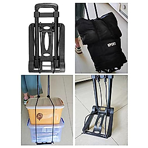 Plastic Folding Luggage Cart with 2 Wheels Lightweight Minisize Hand Truck for Travel, Moving,Camping and Office School Use Trolley(Small Base Plate 12.6"x9"inch)