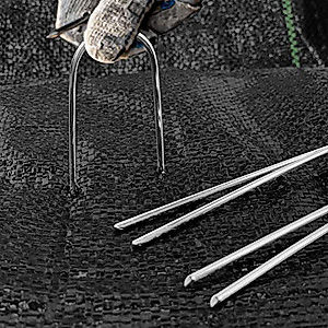 Zevlux Garden Stakes 4 Inch 40pcs 12Gauge Irrigation Tubing Stakes, U Shape Heavy Duty Galvanized Landscape Staples for Tube, Lawns, Weed Barriers, and Landscape Fabrics, Irrigation Hose,Floor Mats…