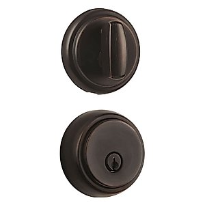 BRINKS - Amberhall Push Pull Rotate Keyed Deadbolt, Tuscan Bronze - Built for Rigorous Residential Protection, ANSI Grade 2 Security