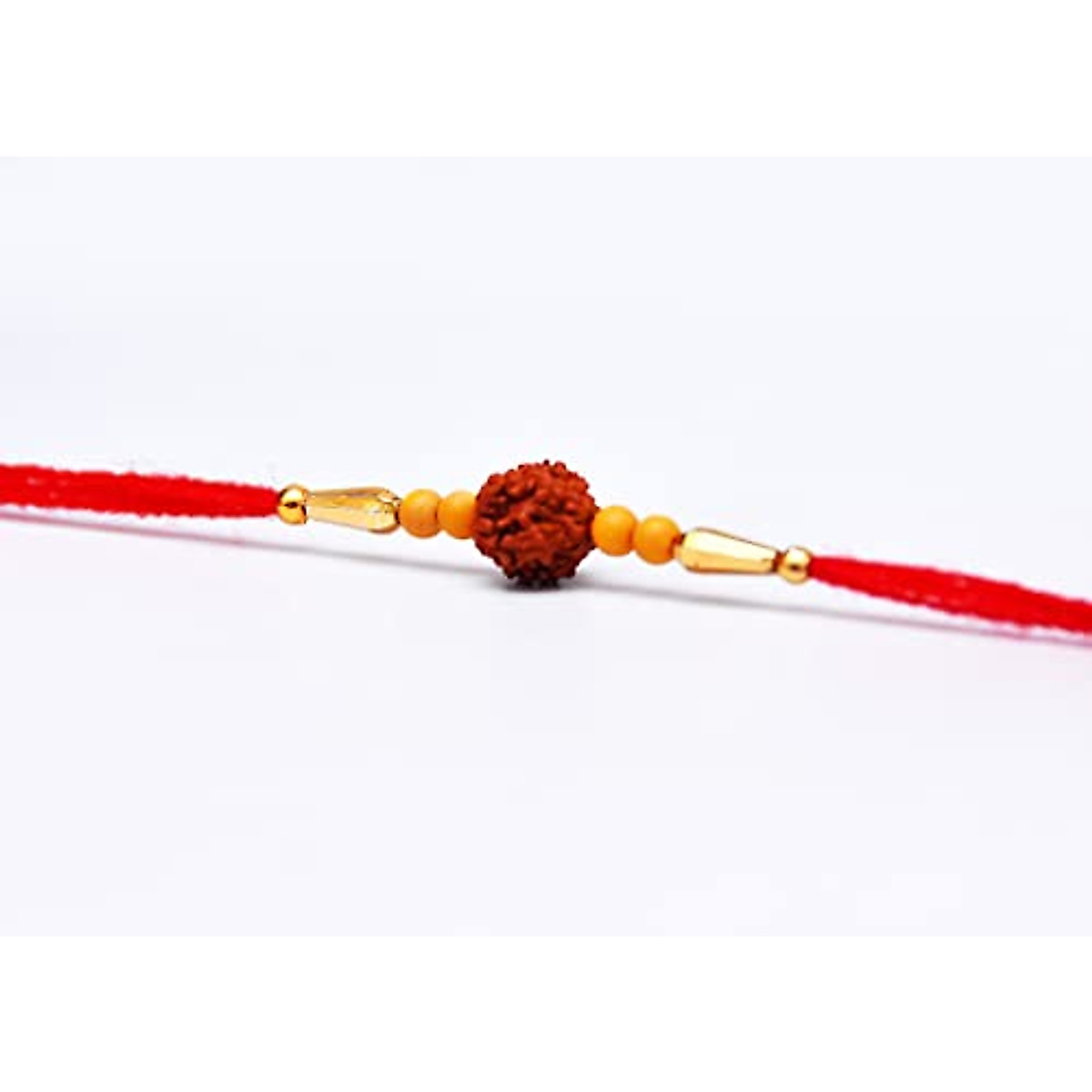 AVN Group Set of 2 Rudraksh Rakhi for Brother Multicolour Stone/Beads | Handmade Raksha Bandha Gift, 12 x 0.5 x 0.5 inches
