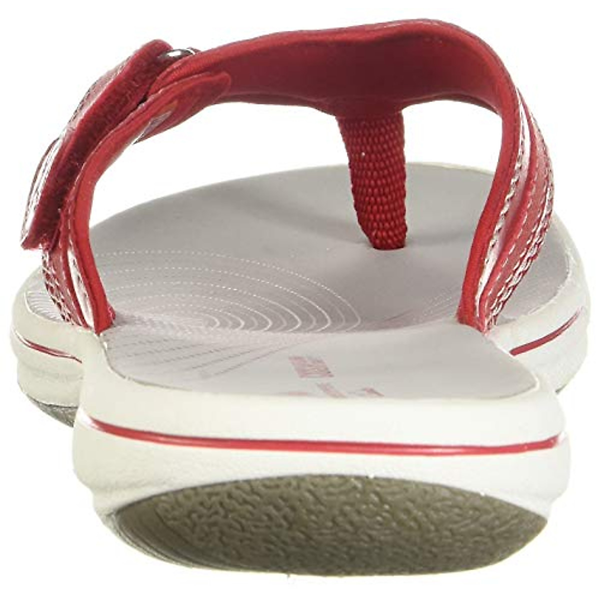 Clarks Women's Breeze Sea Flip-Flop, New Red Synthetic, 5