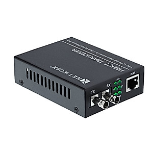 Networx® Gigabit Ethernet Fiber Media Converter - UTP to 1000Base-LX - ST Singlemode, ...