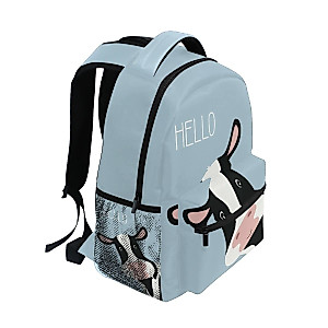 School College Backpack Rucksack Travel Bookbag Outdoor Cute Cow Hello…