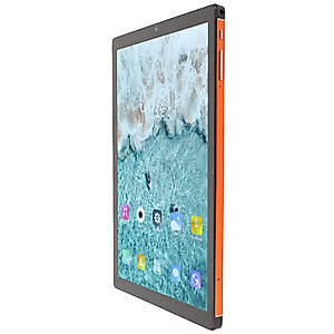Soraz Orange Tablet, 10.1 Inch 5800mAh Aluminum Alloy HD Tablet Dual Camera for Gaming (US Plug)