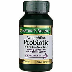 Nature's Bounty Probiotic Acidophilus Tablets, 120 Count