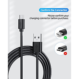 5Ft Micro-USB Charger Cord Cable Fit for Anker-PowerCore 5000 10000 20100 13000 26800 Mini 3350 Fusion II 15000 Redux 20000 Slim 10000 Astro E1 AC Replacement Power Adapter Supply