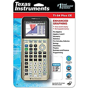 Texas Instruments TI-84 Plus CE Color Graphing Calculator, Golden Ratio (Metallic)