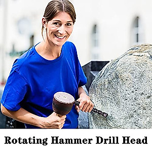 6PCS Rock Splitting Wedges and 1PCS Rotary Hammer Drill Bit, Wedge and Feather Shims, Stone Splitter Tools for Granites, Concretes, Boulders, Volcanic Rocks, Limestone Rocks