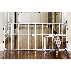Carlson Lil Tuffy Metal Expandable Gate White, 38 x 1 x 18