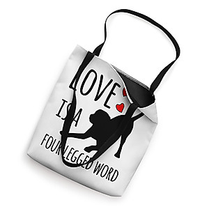 Funny Dog Mom Dog Dad Black Lab "Love is a Four-Legged Word" Tote Bag
