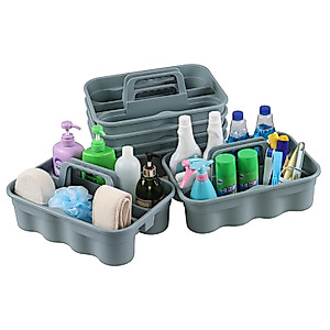 Obstnny 6 Pack Easy To Carry Cleaning Caddy, Plastic Cleaning Tool Organizer Caddy