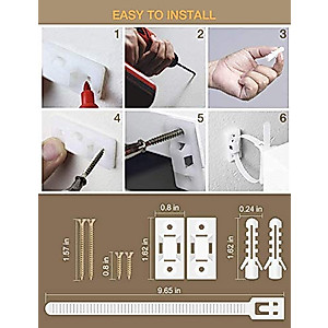 Furniture Anchors for Baby Proofing 6 Pack Anti Tip Furniture Straps Cabinet Wall Anchors Kit Protect Child Safety Straps for Furniture Leaning Mirror Dresser Bookcase Bookshelf Earthquake Resistant