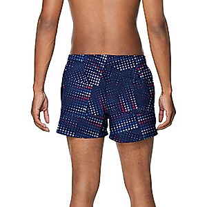 Speedo Men's Standard Swim Trunk Short Length Redondo Printed, Starry Navy, Large