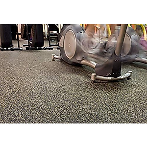 American Floor Mats 3/8in (9mm) Thick Solid Black 4' x 8' Heavy Duty Rubber Rolls, Protective Exercise Mats, Home Gym Rubber Flooring