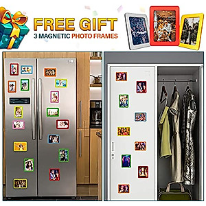 Confetti Cannon Party Poppers [6 Pack], Gift 3 Magnetic Photo Frames, Multicolor Biodegradable Confetti Shooters for Wedding, Birthday, Party, Graduation Celebrations, New Year’s Eve