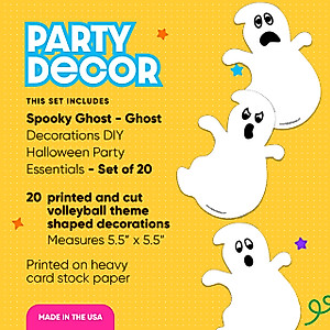 Big Dot of Happiness Spooky Ghost Essentials - Ghost Decorations - DIY Halloween Decor - Halloween Cutouts - Halloween Decorations - Halloween Party Decorations - Ghost Decorations - Set of 20