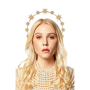 Halo Crown Stars Headband Star Crown Boho Wedding Bridal Prom Tiara