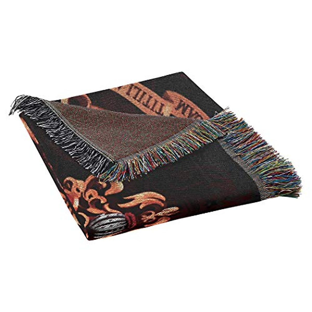 Northwest Woven Tapestry Throw Blanket, 48 x 60 Inches, Black