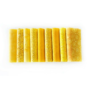 20 -pc It's All Yellow Jelly Roll 2.5" pre-Cut 100% Cotton Fabric Quilting Strip