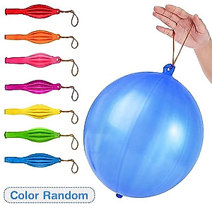 UMUACCAN Punch Balloons 30 Pcs,Punching Balloon Heavy Duty Party Favors for Kids,Bounce Balloons with Rubber Band Handle for Birthday Party,Wedding, Fun