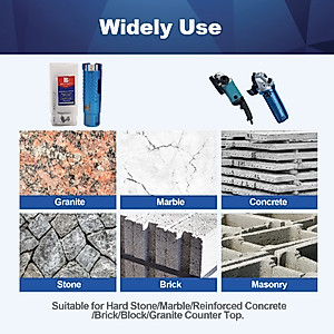 Diamond Core Drill Bit,BRSCHNITT Laser Welded Diamond Hole Saw with 5/8-11 Thread for Granite Marble Solid Block Stone Reinforced Concrete,Dry or Wet Drilling