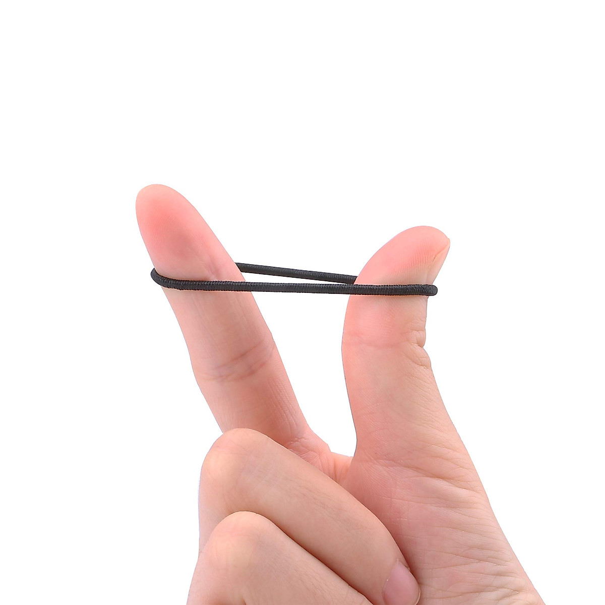 Driew Small Hair Ties, 200 pcs Mini Black Hair Ties Tiny Ponytail Holder Soft Elastic Rubber Bands Black