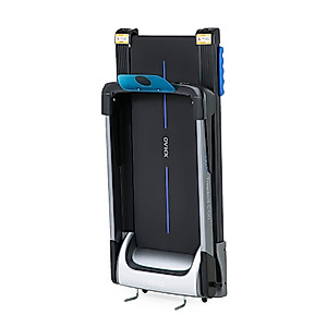 OVICX Portable Foldable Compact Home Treadmill with Shock Absorption with Bluetooth Connectivity, Fitness Tracking App, and Pulse Sensors