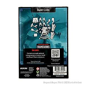 D&D Frameworks: Dwarf Cleric Female - Unpainted and Unassembled