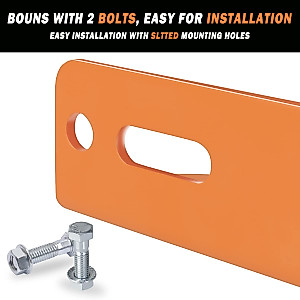 EilxMag Universal Heavy Duty Zero Turn Mower Trailer Hitch - 3/4'' Trailer Hitch Mount - 3/16 Inch Thick and Rugged Steel with 4 Nuts and Bolts (2PCS, Orange)