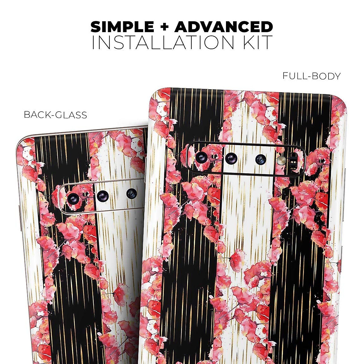 DesignSkinz Karamfila Watercolo Poppies V6 Protective Vinyl Decal Wrap Skin Cover Compatible with The Samsung Galaxy S20 (Screen Trim & Back Glass Skin)