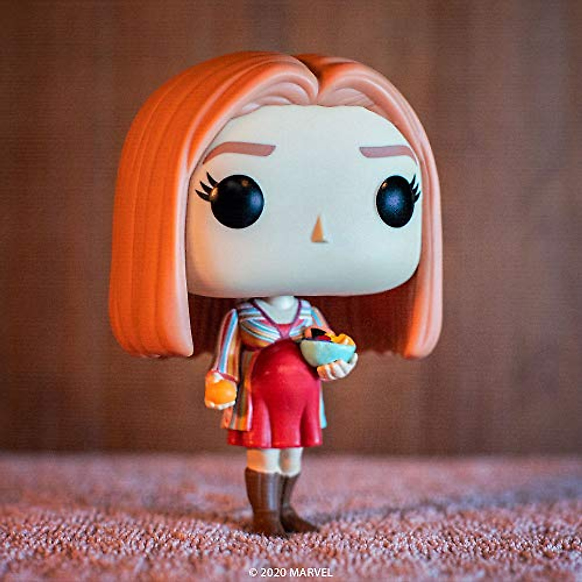 Funko Pop! Marvel: WandaVision - Pregnant 70's Wanda Vinyl Figure Multicolor, 3.75 inches