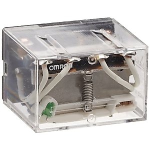 Omron LY2N-DC24 General Purpose Relay, LED Indicator Type, Plug-In/Solder Terminal, Standard Bracket Mounting, Single Contact, Double Pole Double Throw Contacts, 36.9 mA Rated Load Current, 24 VDC Rated Load Voltage