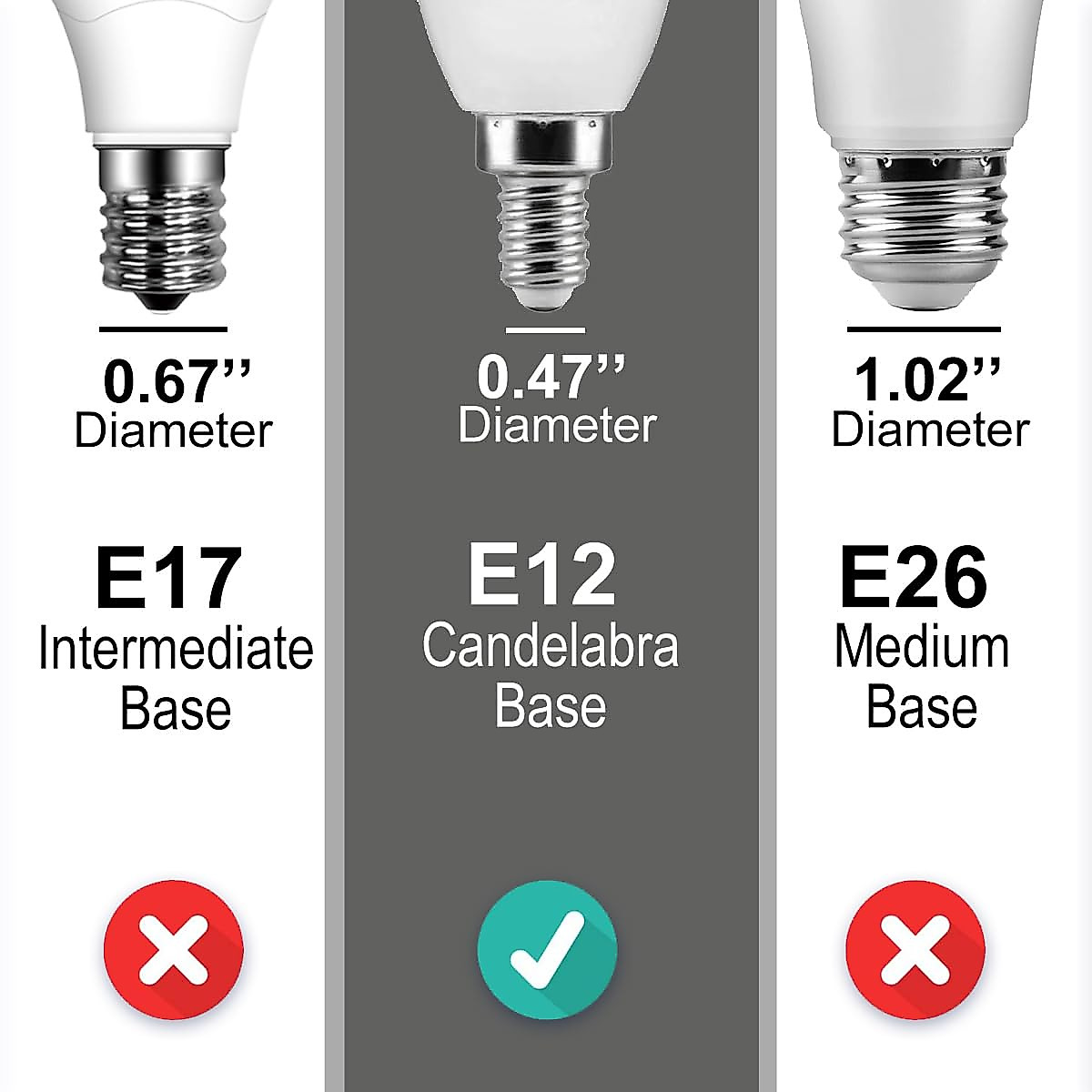 ILC E12 LED Light Bulbs (40w Equivalent) 5W, Color Changing RGB, A15 Small Base Candelabra Round Light Bulb, Candle Base, 2700K Warm White 12 Colors 2 Modes Timing with Remote Control (4 Pack)