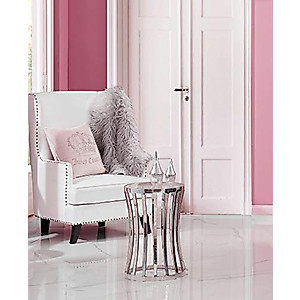 Juicy Couture Polyester Gothic Rhinestone Decorative 1-Piece Indoor/Outdoor Pillow, 1 Count (Pack of 1), Blush